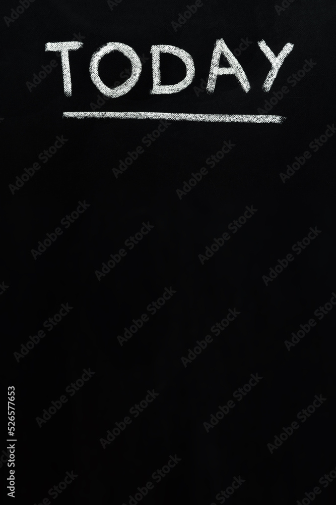Black board text today blank board today agenda design black chalkboard ...