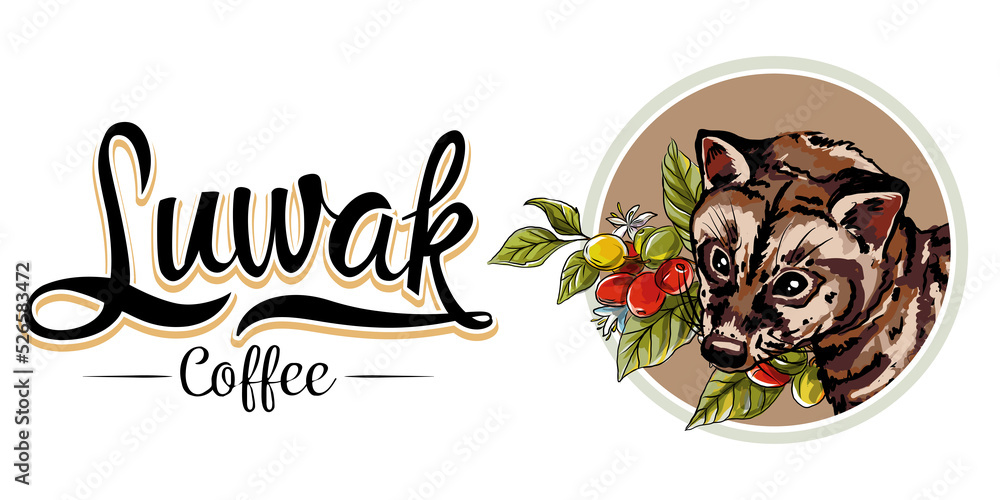 Luwak coffee good for symbol icon. Luwak coffee logo vector for your ...
