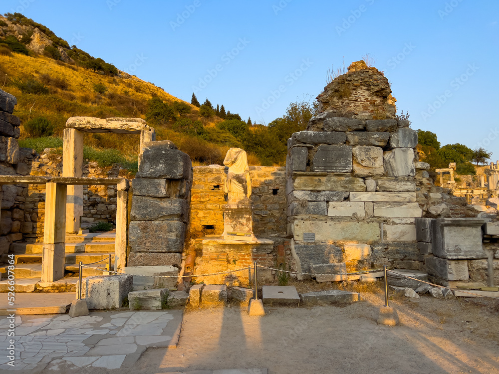 Ephesus Ancient City Scholastica Baths, Front view of the scholastic bath in the ancient city of ...