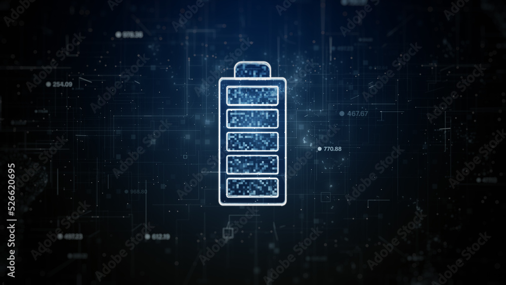 Ilustrace „Technology battery high power electric energy, Battery to ...