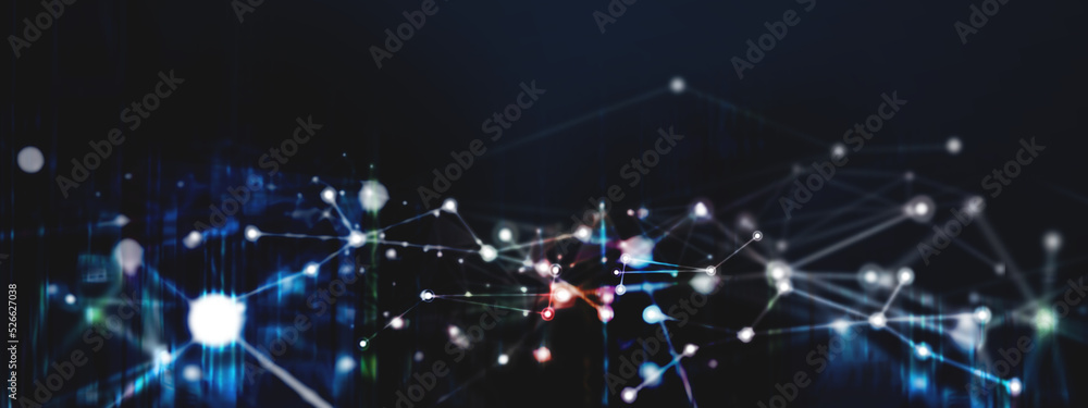 Abstract technology background, Global network. line and dot connection ...