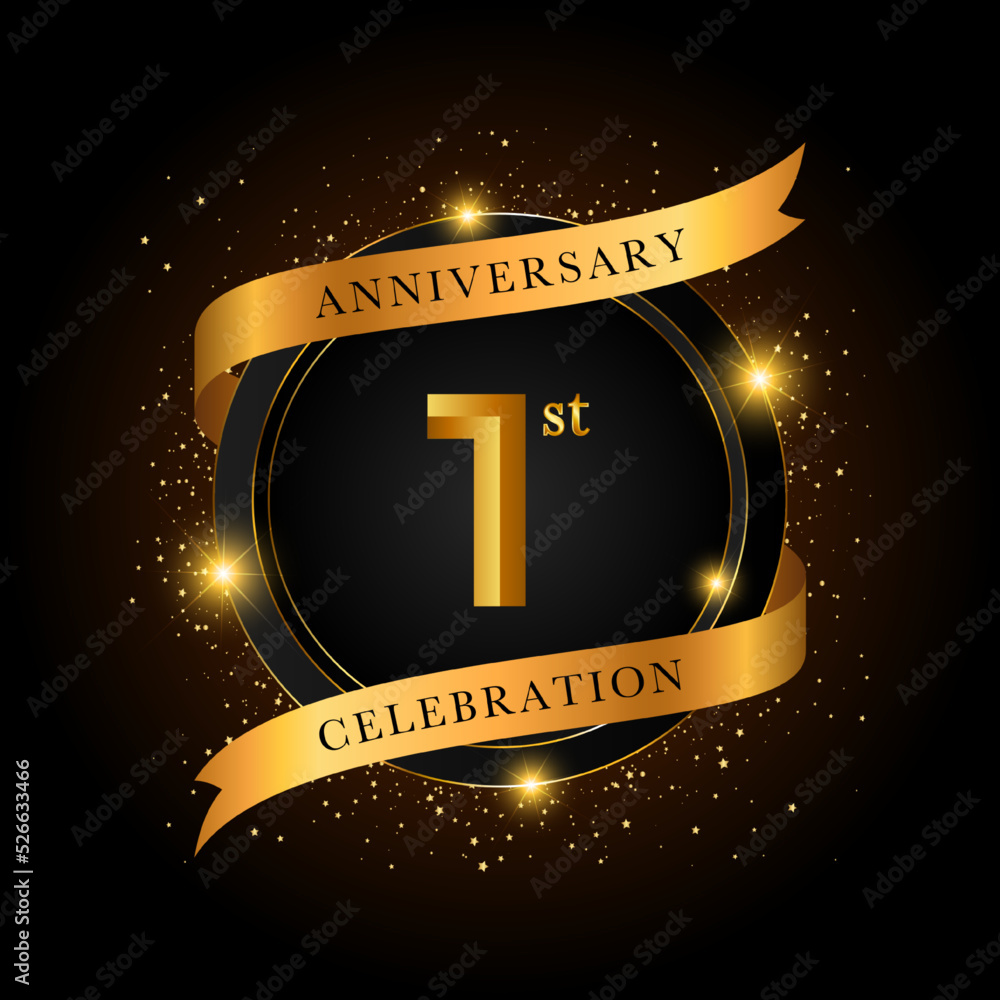 1st anniversary celebration. Golden anniversary celebration template ...