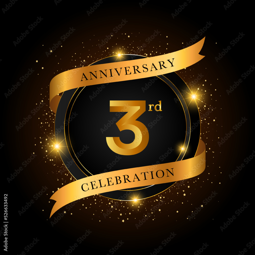 3rd Anniversary Celebration Golden Anniversary Celebration Template