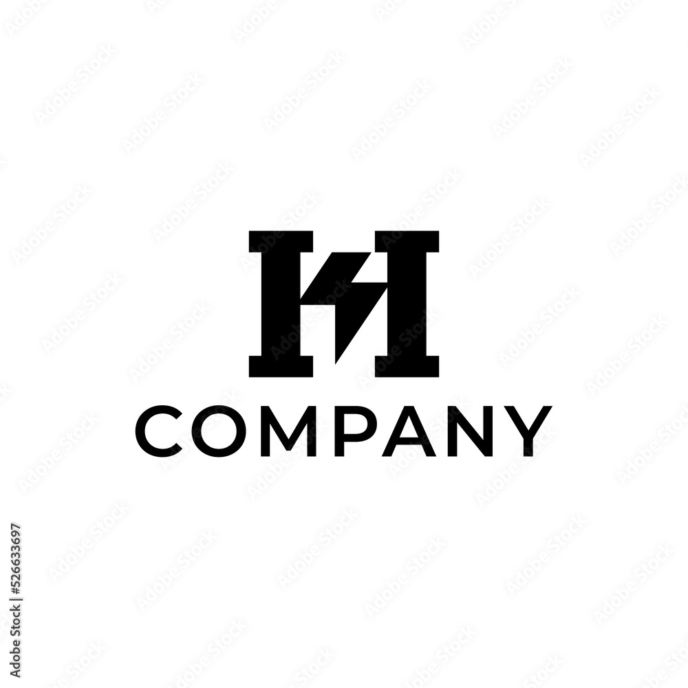 This logo is a combination of the letter H and lightning. The style of ...