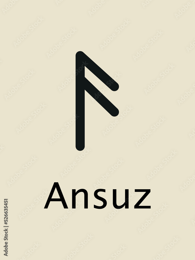 Runes Ansuz. Complete collection of Rune alphabet, futhark. Writing ...