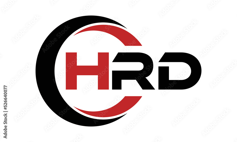 HRD three letter swoosh logo design vector template | monogram logo ...