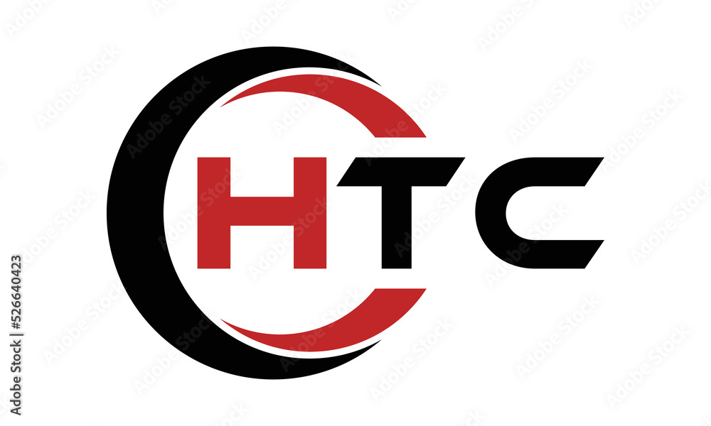 HTC three letter swoosh logo design vector template | monogram logo ...