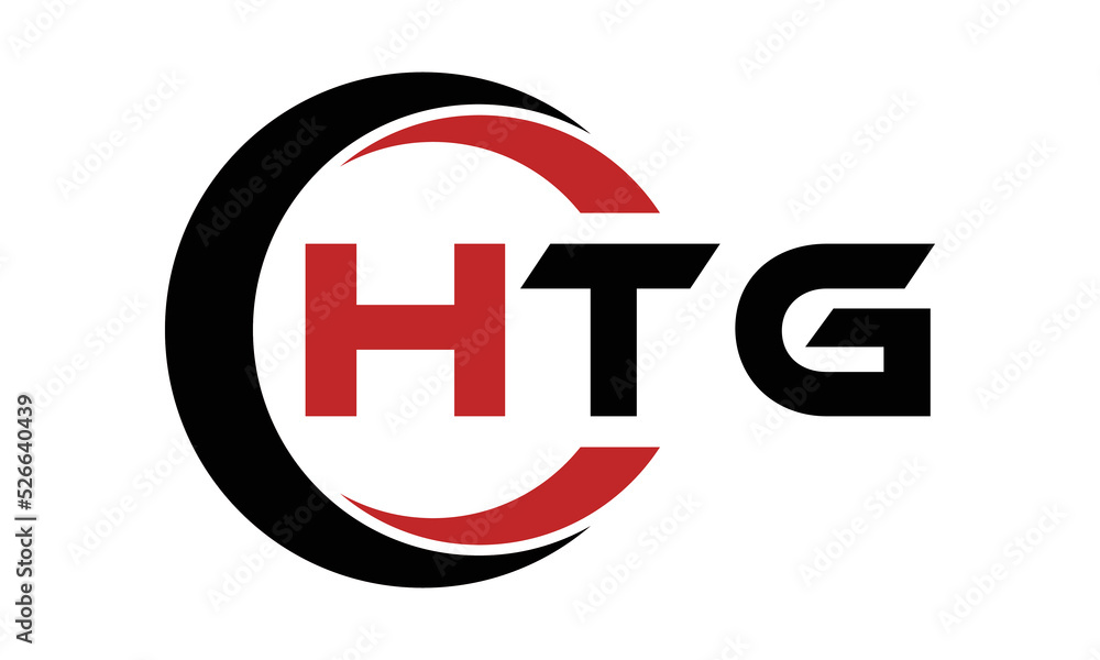 HTG three letter swoosh logo design vector template | monogram logo ...
