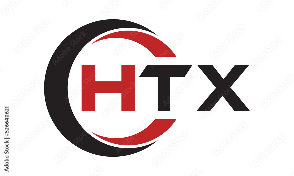HTX three letter swoosh logo design vector template | monogram logo ...