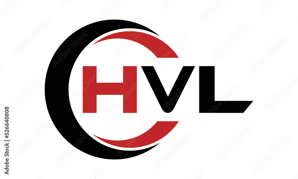 HVL three letter swoosh logo design vector template | monogram logo ...