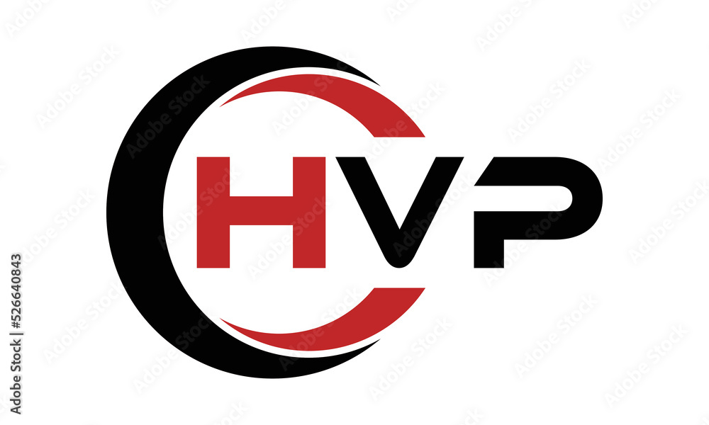 HVP three letter swoosh logo design vector template | monogram logo | abstract logo | wordmark ...
