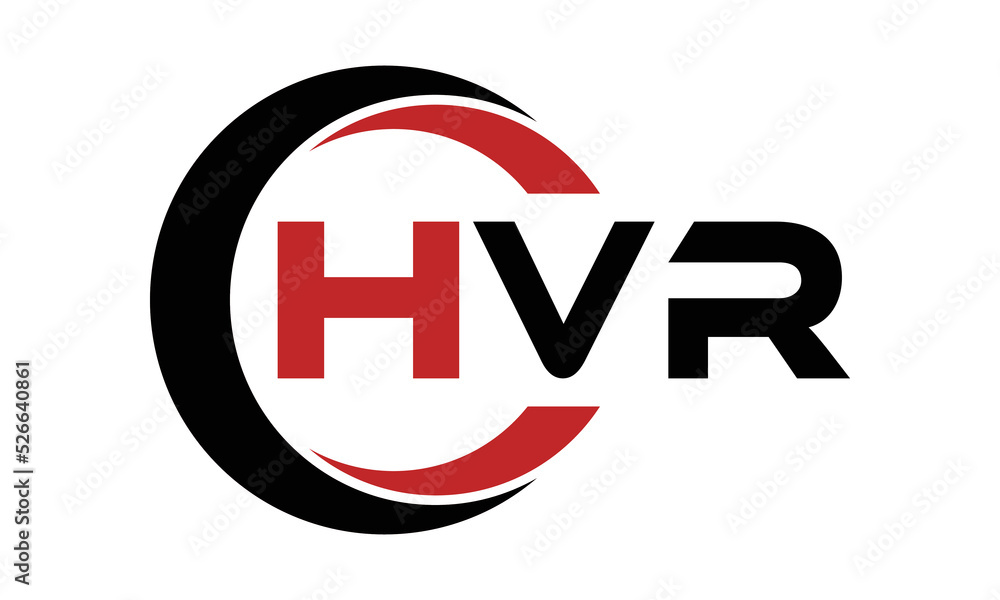 HVR three letter swoosh logo design vector template | monogram logo ...