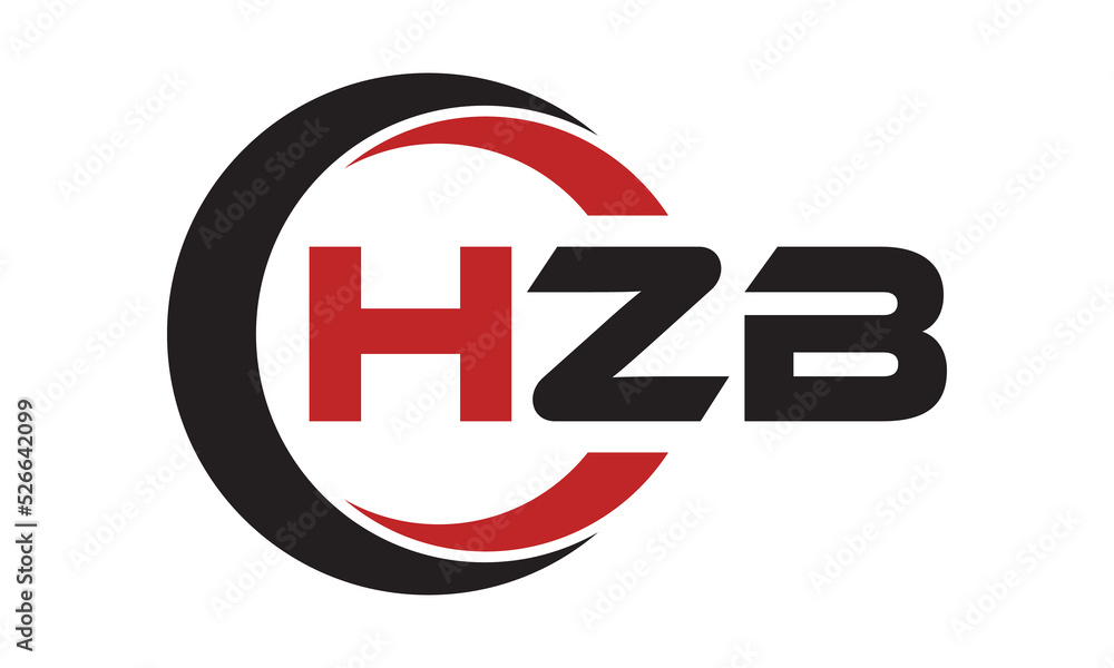 HZB three letter swoosh logo design vector template | monogram logo ...