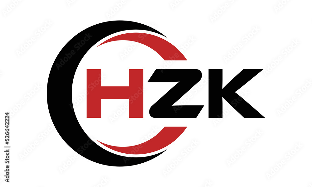 HZK three letter swoosh logo design vector template | monogram logo ...
