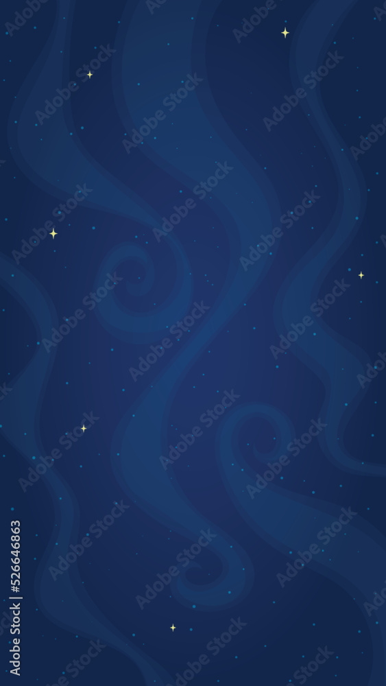 Cartoon outer space background vector illustration. Abstract shiny ...