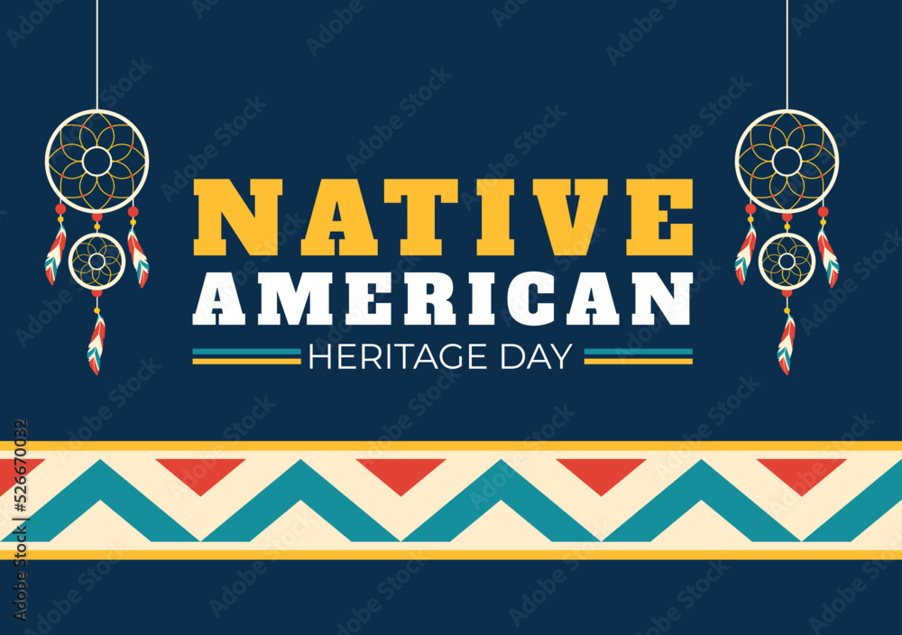 Photo & Art Print Native American Heritage Day Template Hand Drawn ...