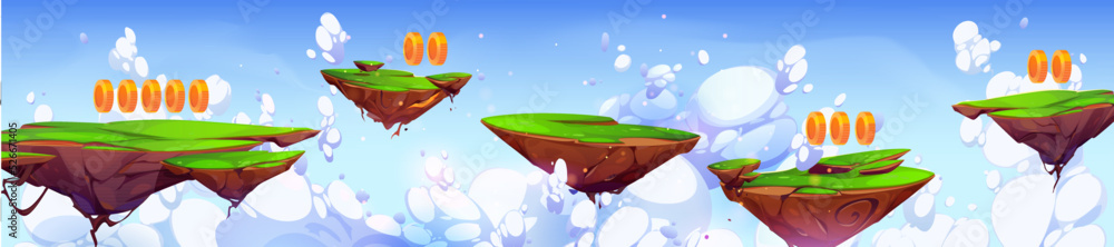 Levels Cartoon Clouds