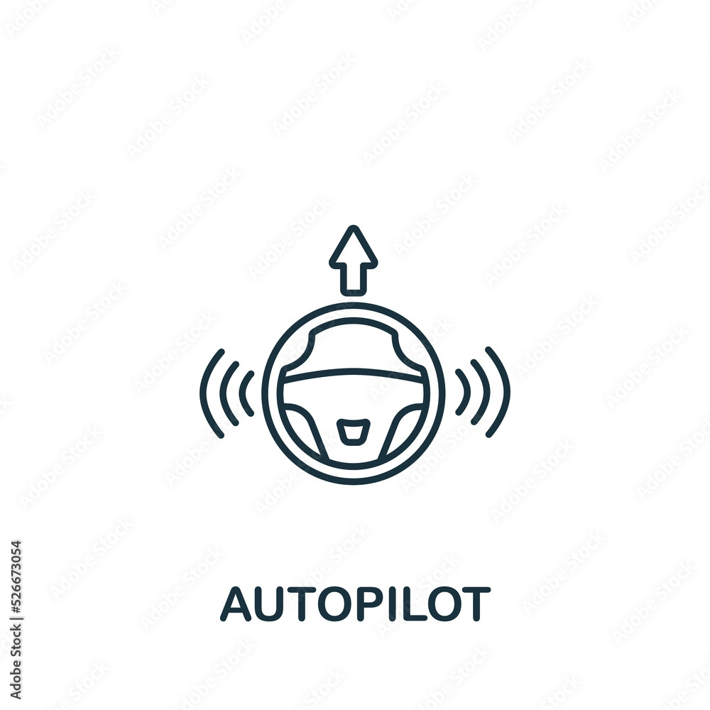 Autopilot icon. Line simple icon for templates, web design and ...