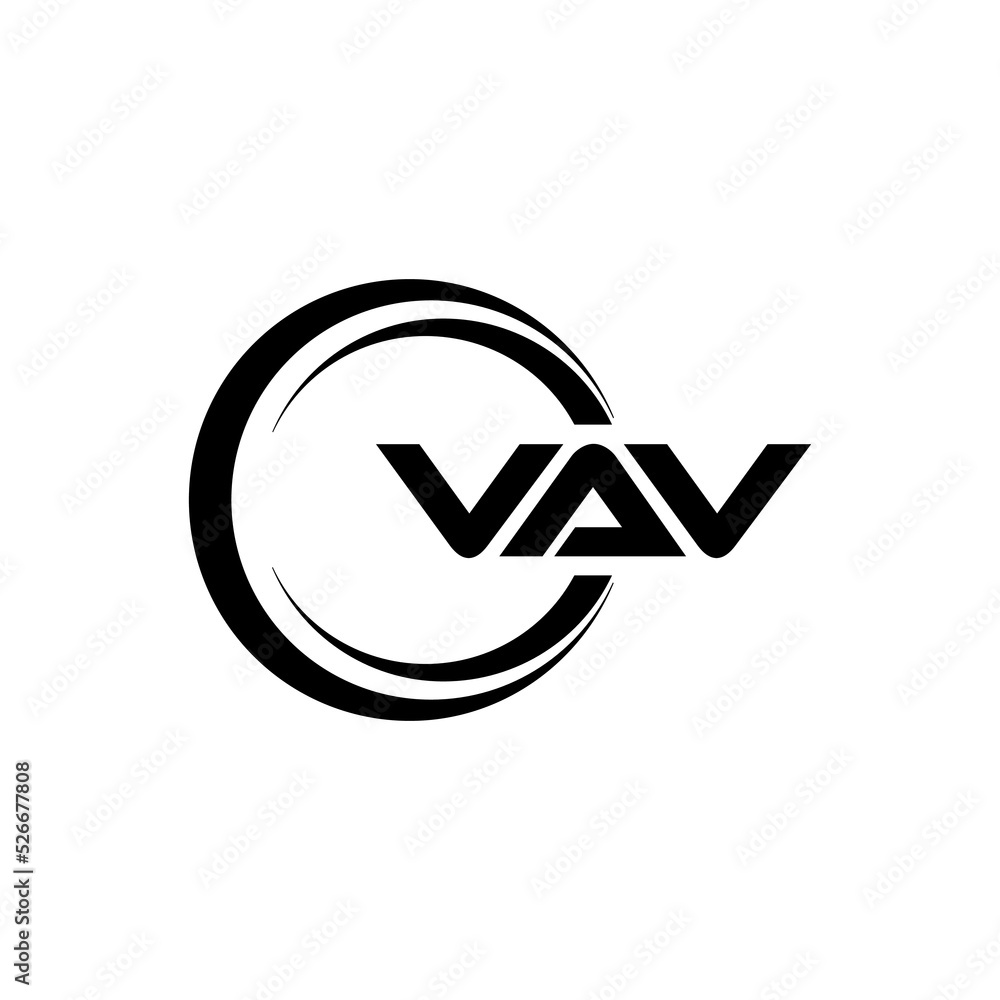 VAV letter logo design with white background in illustrator, cube logo ...