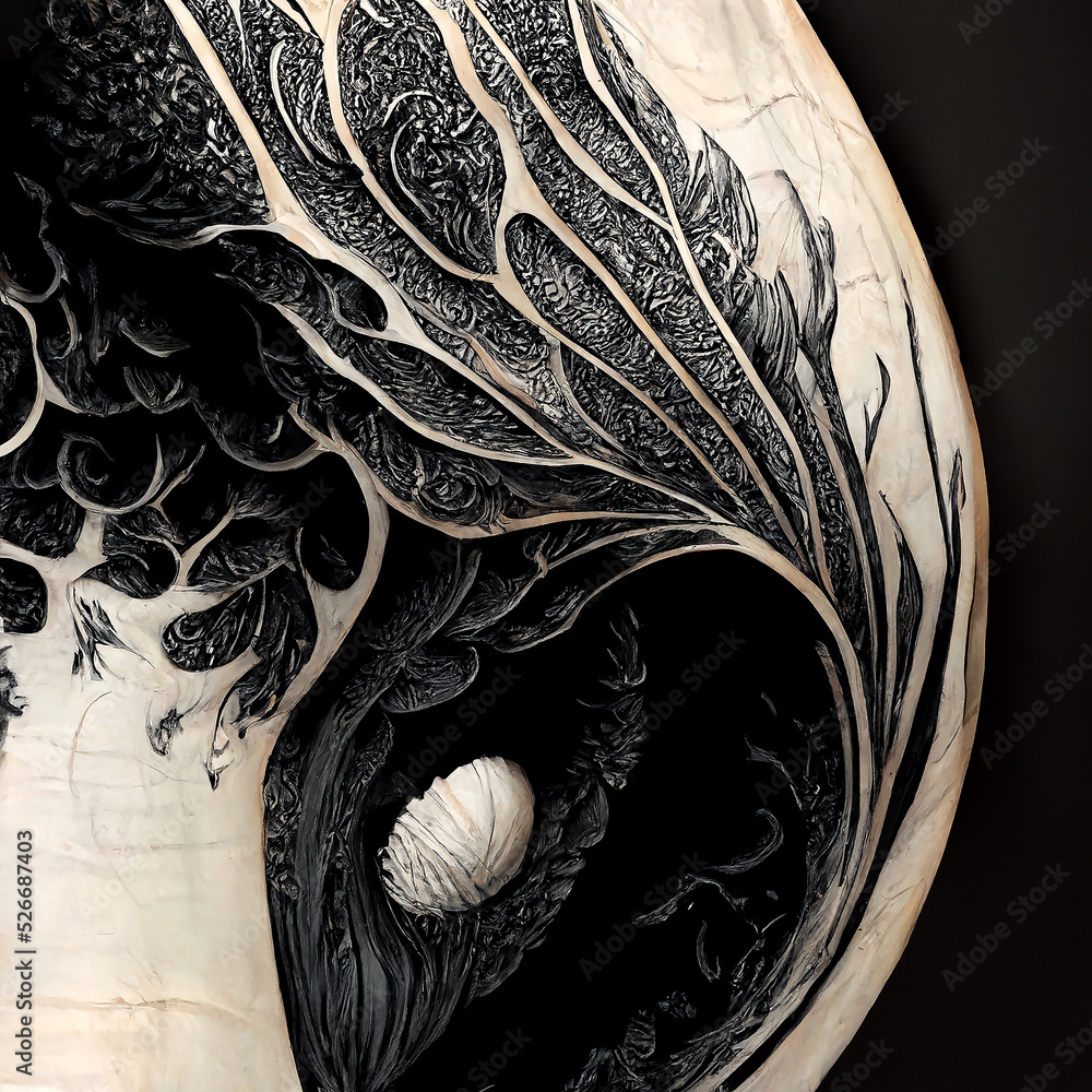 maori tattoo on scroll, line art, ink art, black ink, clean lines ...