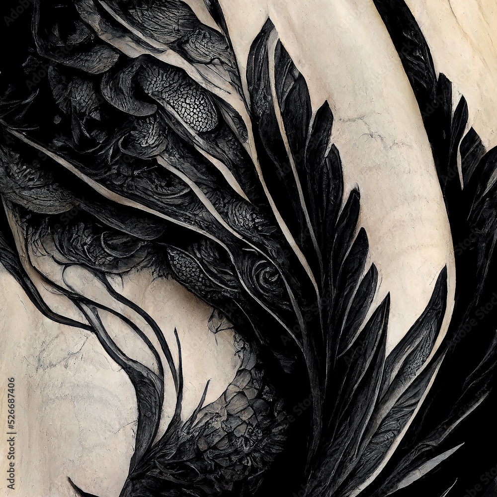 maori tattoo on scroll, line art, ink art, black ink, clean lines ...
