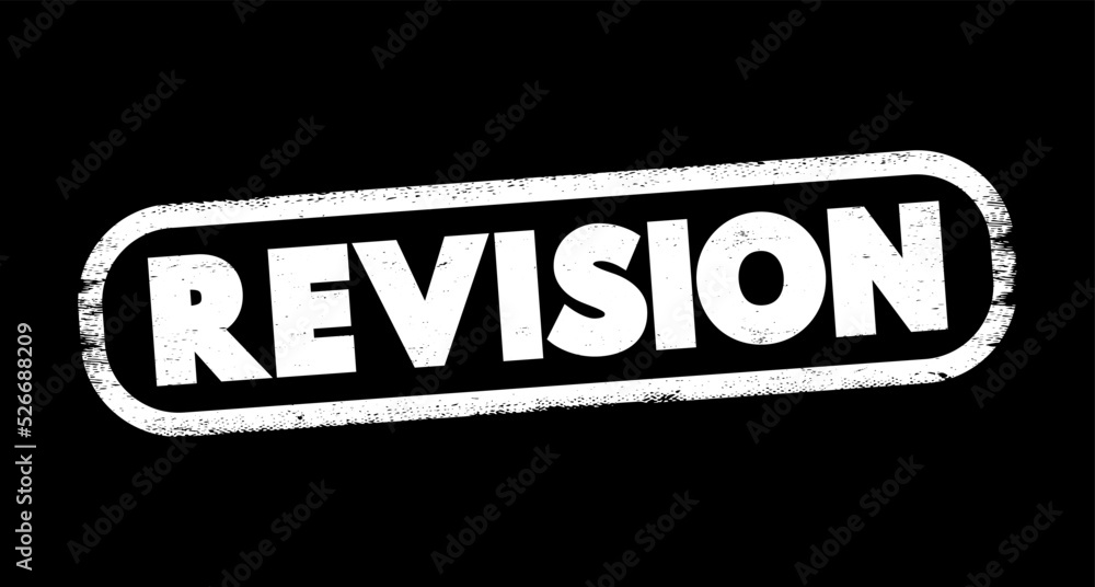 Revision text stamp, education concept background Stock Vector | Adobe ...