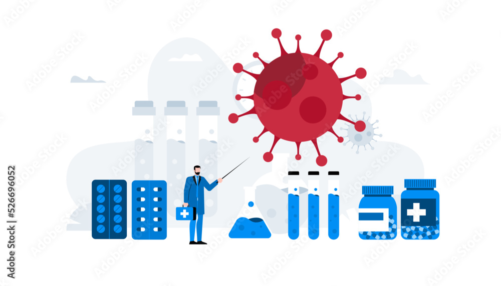 Coronavirus pandemic warning flat vector illustration. Animation ready ...