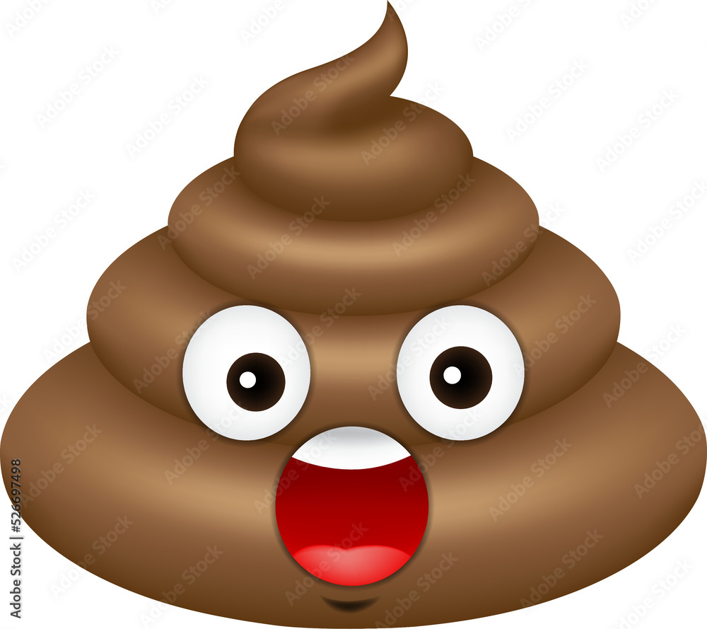 cute poop line art emoticons, icon, symbol Stock Illustration | Adobe Stock