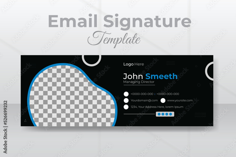 Corporate email signature banner vector template Stock Vector | Adobe Stock