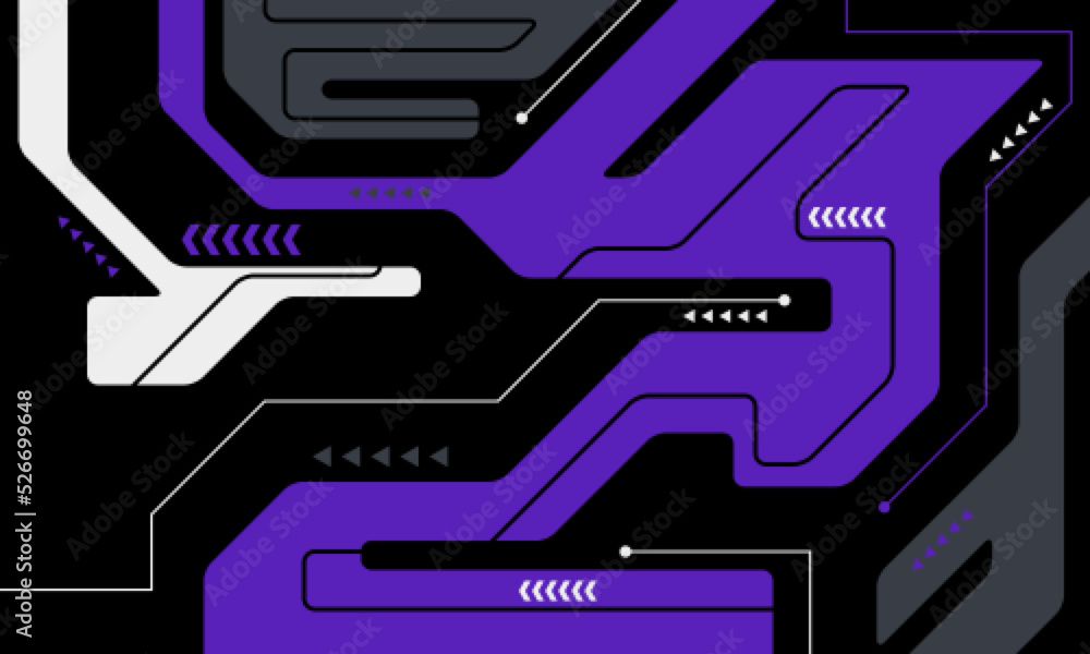 Cyberpunk retro futuristic poster. Vector Illustration Stock Vector ...