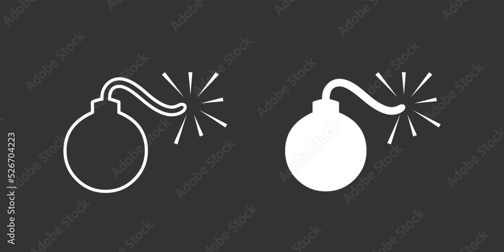 Bomb icon, vector illustration. Flat design style. bomb icon vector ...