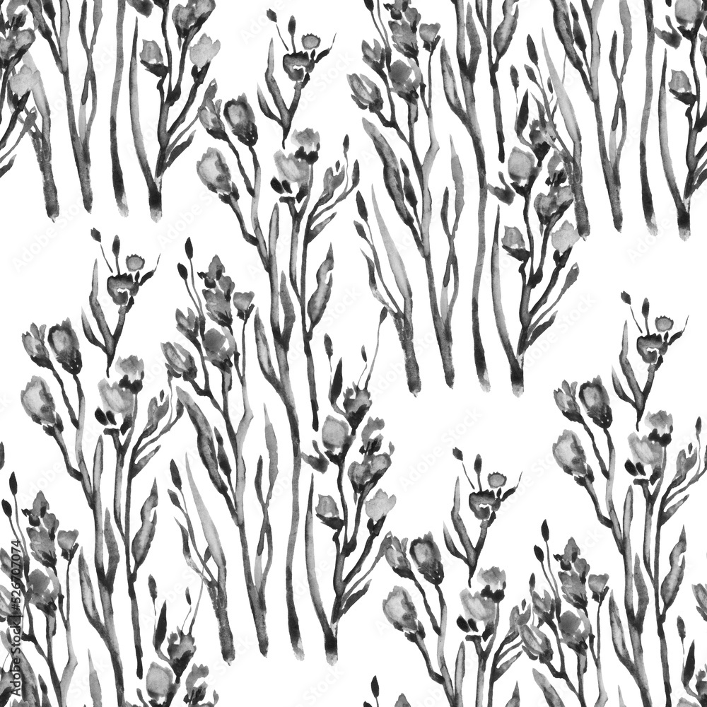 floral seamless folk pattern, ethnic folklore flowers, watercolor ... floral seamless folk pattern, ethnic folklore flowers, watercolor ...