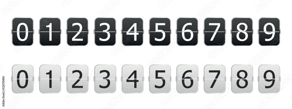 Number Plates Clock Counter Timer Flip Countdown Time Remaining