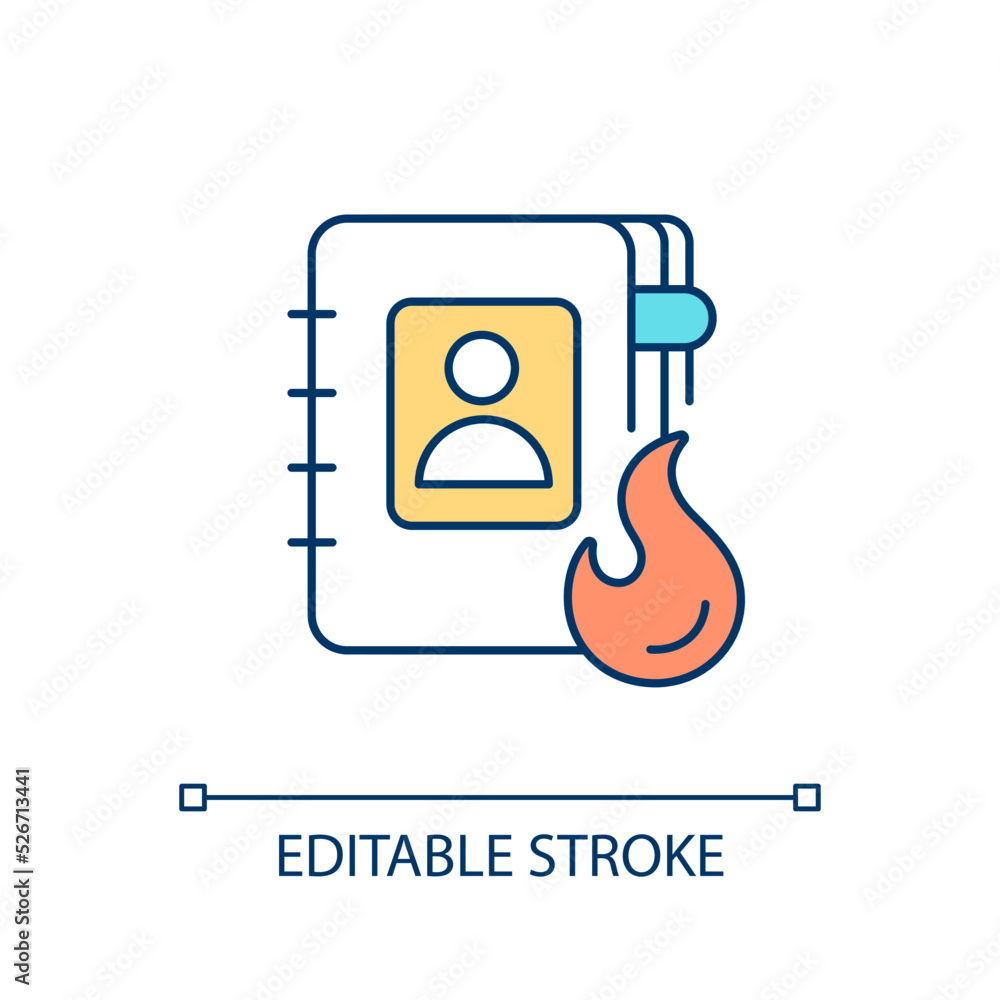 Emergency contact RGB color icon. Call person in case of urgency. Phone ...