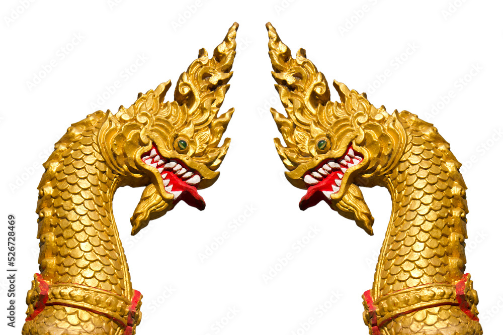 Na-ga, or serpent head statues with a history of Buddhism is often seen ...