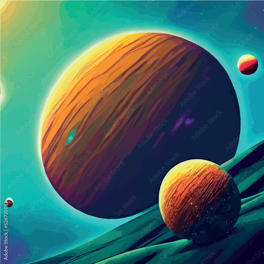 Landscape Mars surface with colonies building. Astronaut base on the ...