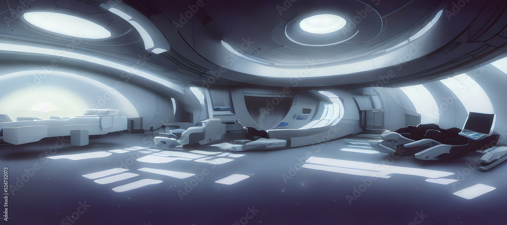 Artistic concept painting of a beautiful sci-fi futuristic hospital ...