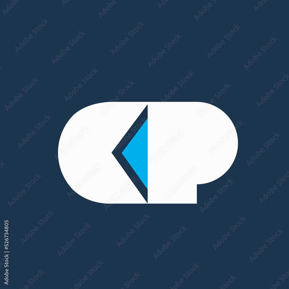 CP monogram logo. Letter c, letter p signature icon. Abstract alphabet ...