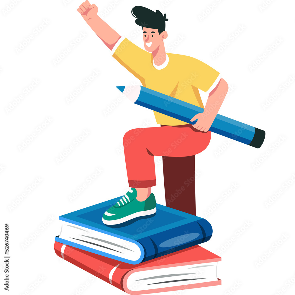 Striving for knowledge.The young guy is positively tuned in to study ...