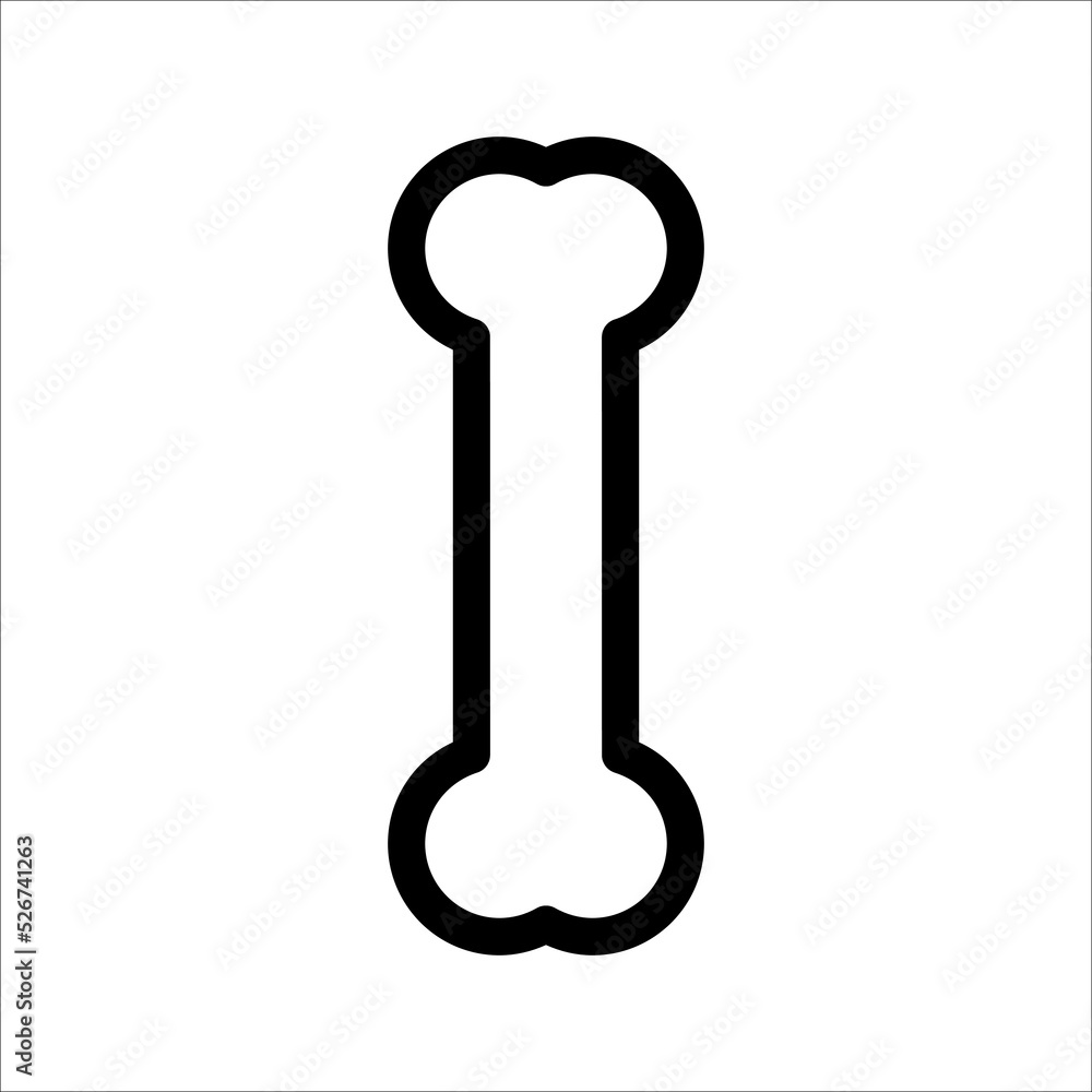 Strong healthy bones icon. Human health medical pictogram. Outline sign ...