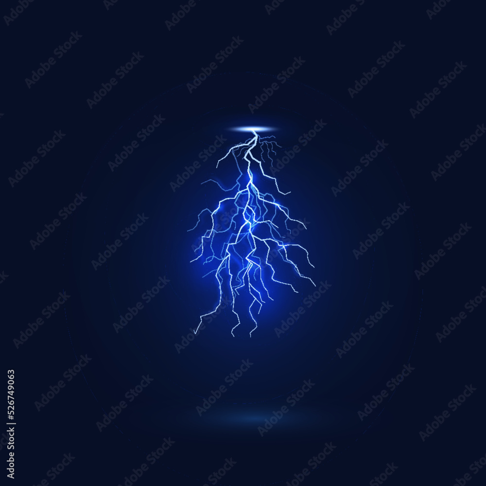 Lightning thunderbolt, realistic thunderstorm bolt light effects ...