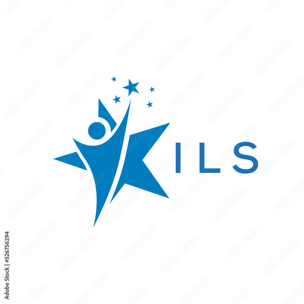 ILS Letter logo white background .ILS Business finance logo design ...