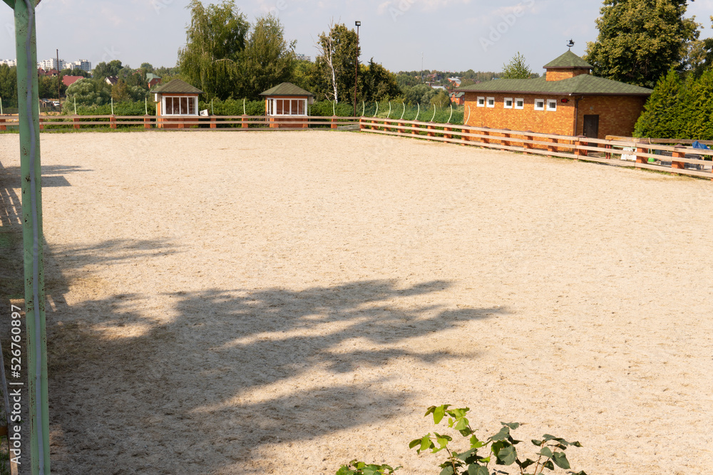 Sand equine horse arena equestrian empty ranch building course, for ...