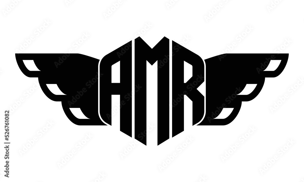 AMR three-letter butterfly iconic logo design vector template | polygon ...