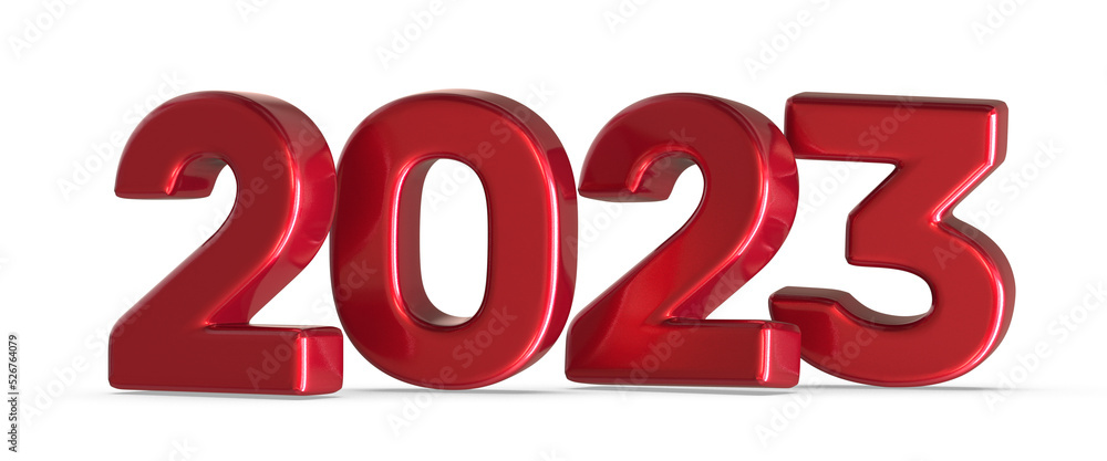 Number 2023 New Year 3D Render Stock Illustration | Adobe Stock