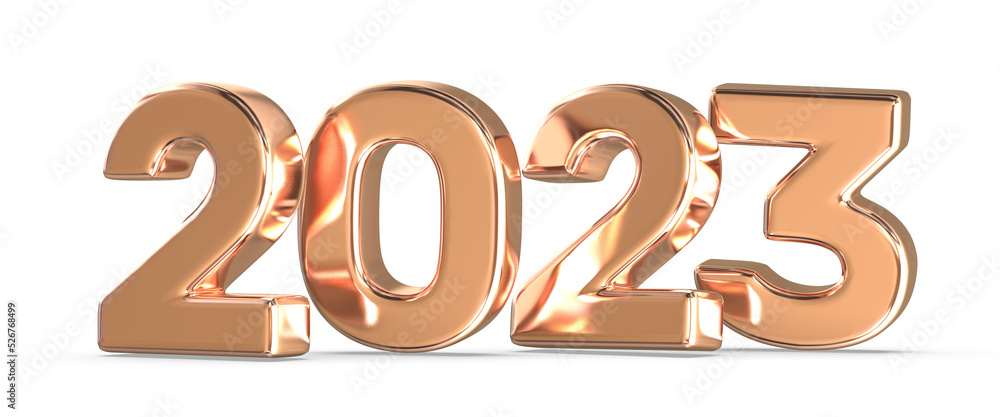 Number 2023 New Year 3D Render Stock Illustration | Adobe Stock