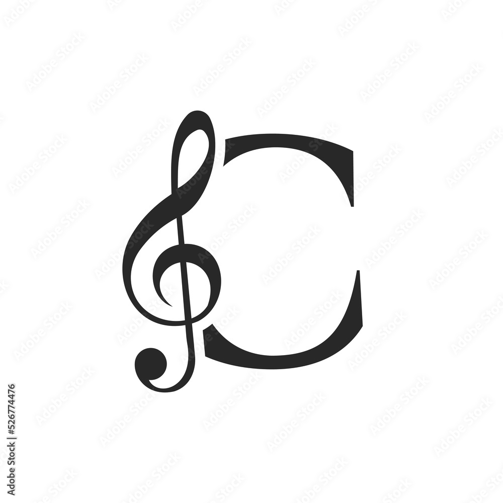 Initial Letter C Music Logo. Dj Symbol Podcast Logo Icon Vector ...