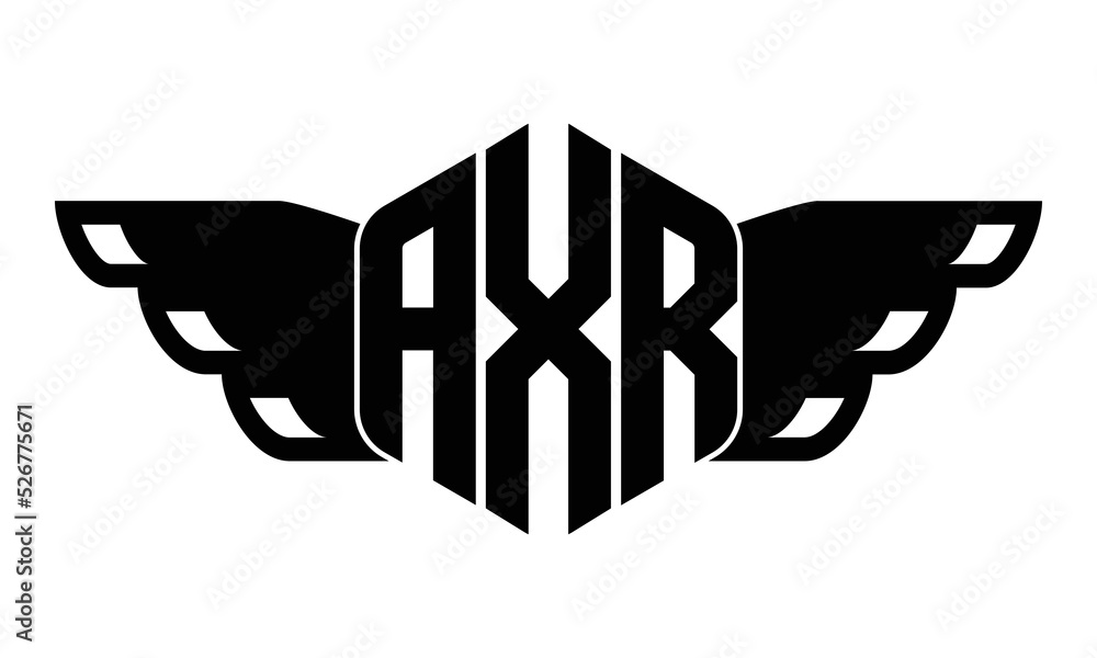 AXR three-letter butterfly iconic logo design vector template | polygon ...