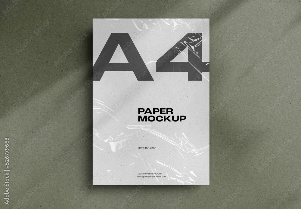 Stationary, A4 Paper, Letterhead, Poster, Flyer Mockup Design with ...