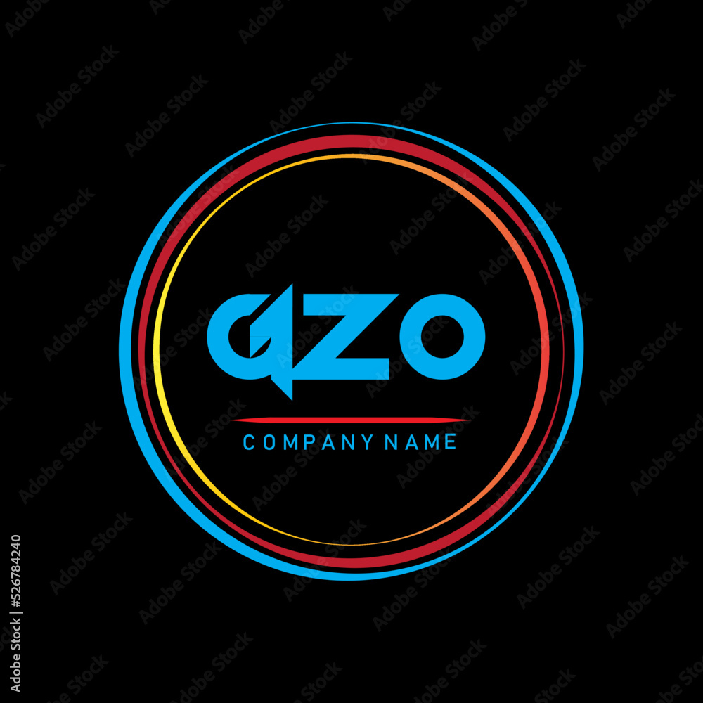 GZO design,GZO letter logo vector,GZO letter monogram logo design ...